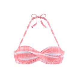 s.Oliver Bikinitop Damen Gr&ouml;&szlig;e 75 pinkmeliert / wei&szlig;