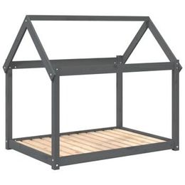 vidaXL Hundebett XXL (111x80x100) aus Kiefernholz grau