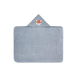 Sterntaler Kapuzenbadetuch 100x70 cm Filou in blaugrau | Gr.: onesize