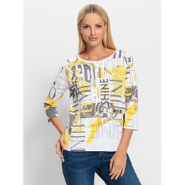 Heine Druck-Shirt in sonnengelb-schwarz-bedruckt | Gr.: 40