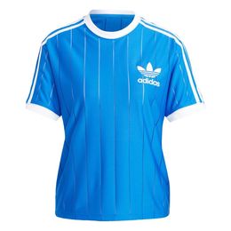 adidas originals Shirt 'Adicolor 3-Stripes Pinstripe' female Blue size XL