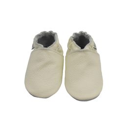 Bemesu Baby-Leder-Laufschuhe, komfortabel mit rutschfester Sohle - Wei&szlig; | Gr.: 22/23
