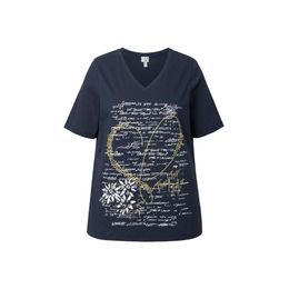 Ulla Popken Shirt in marine | Gr.: 46-48