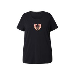 Ulla Popken Shirt in schwarz | Gr.: 50-52