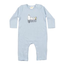 Peanuts Snoopy Baby Strampler Overall Einteiler Langarm in blau | Gr.: 86/92