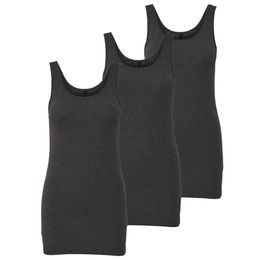 Only 3er-Set New Long Tank Top in Grau (Dark Grey) | Gr.: M
