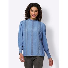 Heine Spitzenbluse in himmelblau | Gr.: 40