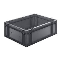 Euro-Format-Stapelbehälter, Wände und Boden geschlossen, LxBxH 400 x 300 x 145 mm, grau, VE 5 Stk kaiserkraft
