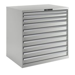 LISTA Schubladenschrank, 10 Schubladen, BxTxH 1023 x 725 x 1000 mm, lichtgrau