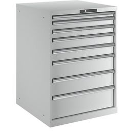 LISTA Schubladenschrank, 8 Schubladen, BxTxH 717 x 725 x 1000 mm, lichtgrau