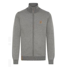 INDICODE Jeans Knit Cardigan 'Andy' male Grey size XXXL