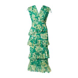 River Island Kleid Damen Gr&ouml;&szlig;e 40 gelb / gr&uuml;n Winterkleid
