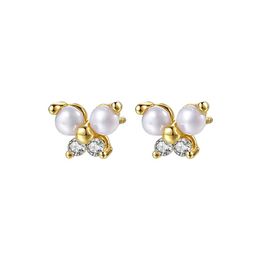 Hey Happiness Earrings 'Pearl Wings' female Gold size One Size