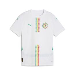 Trainingsshirt Puma "Senegal 2025 Heimtrikot Jugendliche", M&auml;dchen, Gr. 164, wei&szlig; (wei&szlig; sport gr&uuml;n), Obermaterial: 100% Polyester; Rippe: 100% Polyester, bedruckt, regular fit, Rundhals, Shirts