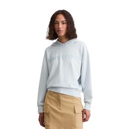 Marc O'Polo Sweatshirt MARC O'POLO "aus Organic Cotton", Damen, Gr. L, blau (calm blau), Obermaterial: 100% Baumwolle, unifarben, relaxed fit, Rippbündchen, Sweatshirts