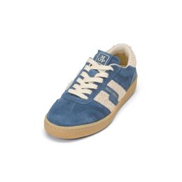 Marc O'Polo MARC O'POLO Damen Sneaker "mit Teddyfell-Akzenten", Gr. 40schwarz cloudless blau, beige, Obermaterial: 55% Leder (Rind), 45% Polyurethan, unifarben,