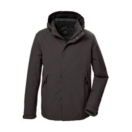Funktionsjacke Killtec "KOW 4 MN JCKT", Herren, Gr. L, braun (dunkelbraun), Oberstoff: 100% Polyester, Futter: 100% Polyester, Wattierung: 100% Polyester (recycelt), Sportlich, Jacken, Wasser- und winddichte Herrenjacke, atmungsaktiv, abnehmbare Kapuze