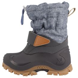 Snowboots Lurchi "Finn", M&auml;dchen, Gr. 31, blau (grau, jeansblau), Synthetik, Textil, Schuhe Snowboots, Winterboots mit Schurwolle, Gr&ouml;&szlig;enschablone zum Download