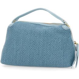 GIANNI CHIARINI Hobo Bags - Spacious Blue Handbag In Soft Woven Straw - Gr. unisize - in Blau - f&uuml;r Damen