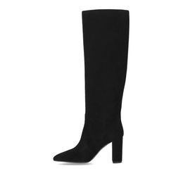 Via Roma 15 Stiefel - Black Su&egrave;de Heeled High Boot - Gr. 36 (EU) - in Schwarz - f&uuml;r Damen