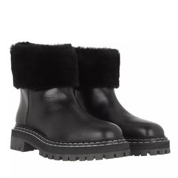Proenza Schouler Stiefel & Boots - Calf Softy Merinos Sheep Combat - Gr. 39 (EU) - in Schwarz - für Damen