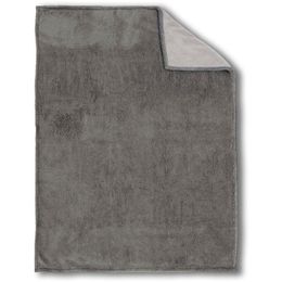 Biberna Tagesdecke »Tagesdecke Sherpa« Kuscheldecke, superweiche + warme Sherpa Wende-Decke titanium Obermaterial: 100% Polyester B/L: 150 cm x 200 cm