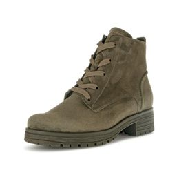 Gabor COMFORT Schnürstiefelette »Stiefelette Veloursleder« Olive 37,5 37,5 Verschluss: Schnürung
