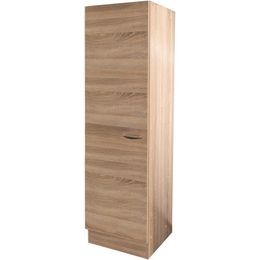 Flex-Well Seitenschrank &raquo;Bergen&laquo; (B x H x T) 50 x 200 x 47 cm, f&uuml;r viel Stauraum braun Holzwerkstoff