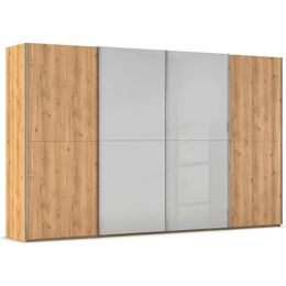 Rauch Schwebet&uuml;renschrank &raquo;Kleiderschrank Schrank Garderobe Schlafzimmerschrank SCALE-WOOD&laquo; edle geteilte Front in massiver Asteiche mit Glast&uuml;ren 