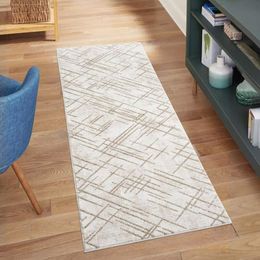 Carpet City Teppich &raquo;ANTIK245&laquo; rechteckig 10 mm H&ouml;he Kurzflor, 3D-Optik, Klassisch-Modern f&uuml;r Wohnzimmer, Schlafzimmer Creme Obermaterial: 100%...