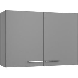 Optifit Hängeschrank »Lilly« Breite 100 cm, 2 Türen, 4 Einlegeböden basalt grau/basalt-Black Stone
