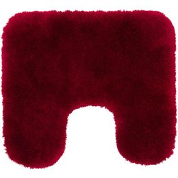 G&ouml;zze Badematte &raquo;&raquo;DELUXE&laquo;&laquo; rutschhemmend beschichtet fu&szlig;bodenheizungsgeeignet mit extra hohem Flor rot Polyester