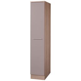 Wiho-K&uuml;chen WIHO K&Uuml;CHEN Apothekerschrank &raquo;Montana&laquo; Auszug mit 4 Ablagef&auml;chern Front: Tr&uuml;ffel, Korpus: Sonoma Eiche