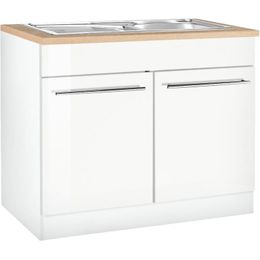 KOCHSTATION Sp&uuml;lenschrank &raquo;KS-Eton&laquo; Breite 100 cm wei&szlig;