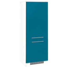 Wiho-K&uuml;chen WIHO K&Uuml;CHEN K&uuml;hlumbauschrank &raquo;Flexi2&laquo; Front: Ozeanblau, Korpus: Wei&szlig;