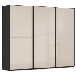 Rauch Schwebet&uuml;renschrank &raquo;Kleiderschrank Schrank Garderobe Schlafzimmerschrank SCALE-DUO&laquo; edle zweigeteilte T&uuml;ren Glas-Front mit 3 Zierleisten MADE 