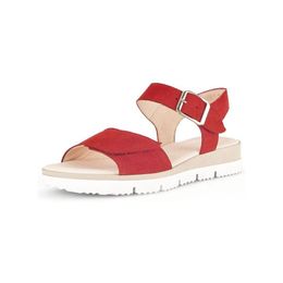 Gabor Riemchensandale »Sandalen Veloursleder« Rot 42 42 Absatzhöhe: 15 cm