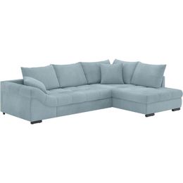 MR. COUCH Ecksofa »Allegro, L-Form« mit Hochschläfer-Bettauszug, wahlweise mit Kaltschaum Novaclean Avanti 14 blue grey