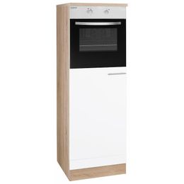 Optifit Backofen/K&uuml;hlumbauschrank &raquo;Kalmar&laquo; wei&szlig; Eiche-hell s&auml;gerau