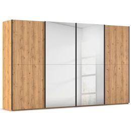 Rauch Schwebet&uuml;renschrank &raquo;Kleiderschrank Schrank Garderobe Schlafzimmerschrank SCALE-WOOD&laquo; edle geteilte Front in massiver Asteiche mit Spiegel MADE 