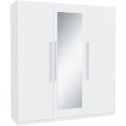 FORTE Dreht&uuml;renschrank B/H/T 180,6/212,9/59 cm, Stauraum, Spiegelt&uuml;re FSC -zertifizierter Holzwerkstoff