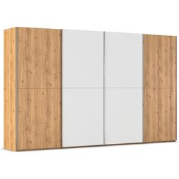 Rauch Schwebet&uuml;renschrank &raquo;Kleiderschrank Schrank Garderobe Schlafzimmerschrank SCALE-WOOD&laquo; edle geteilte Front in massiver Asteiche mit Glast&uuml;ren 