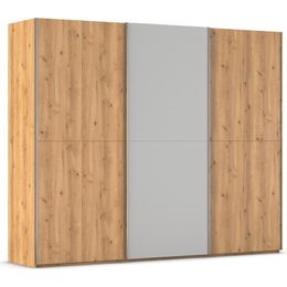 Rauch Schwebetürenschrank »Kleiderschrank Schrank Garderobe Schlafzimmerschrank SCALE-WOOD« edle geteilte Front in massiver Asteiche mit Glastüren...