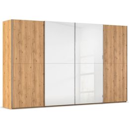 Rauch Schwebet&uuml;renschrank &raquo;Kleiderschrank Schrank Garderobe Schlafzimmerschrank SCALE-WOOD&laquo; edle geteilte Front in massiver Asteiche mit Glast&uuml;ren 