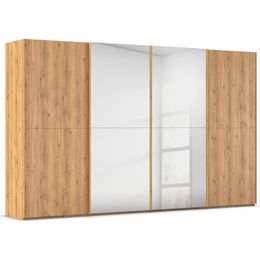 Rauch Schwebet&uuml;renschrank &raquo;Kleiderschrank Schrank Garderobe Schlafzimmerschrank SCALE-WOOD&laquo; edle geteilte Front in massiver Asteiche mit Spiegel MADE 