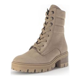 Gabor COMFORT Schnürstiefelette »Stiefelette Nubukleder« Beige 40,5 40,5 Verschluss: Schnürung