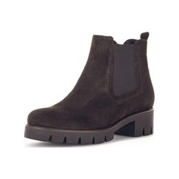 Gabor Stiefelette »Stiefelette Veloursleder/Textil« Dunkelbraun 42 42 Verschluss: Reißverschluss