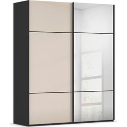 Rauch Schwebet&uuml;renschrank &raquo;Kleiderschrank Schrank Garderobe Schlafzimmerschrank SCALE-TRIO&laquo; edle dreigeteilte Front mit 2 Zierleisten Spiegel/Glas 