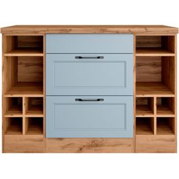 KOCHSTATION Kochfeldumbauschrank &raquo;KS-Lana&laquo; Breite 120 cm blau Holzwerkstoff, MDF