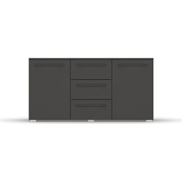 Rauch Kombikommode &raquo;Skat Pure&laquo; mit 1 T&uuml;r und 4 Schubladen in puristischem Design Graphit